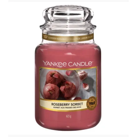 Roseberry - Yankee Candle mirisna sveća L (jagode, malina, hibiskus i vanila)