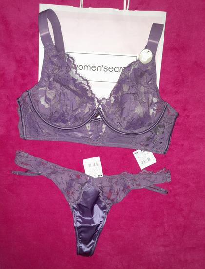 WS ljubicasti cipka bralette,zica 80B/M NOVO!%