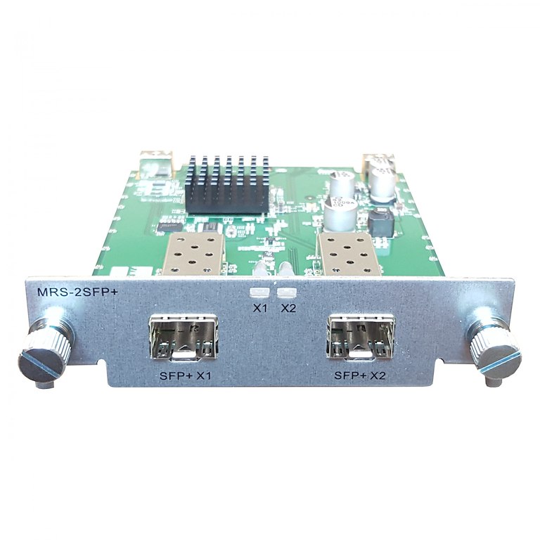 DCN svič up-link kartica MRS-2SFP+ sa 2 x 10GBase-X SFP+ slota za DCRS-5980 seriju svičeva (SFP+ moduli se kupuju posebno)