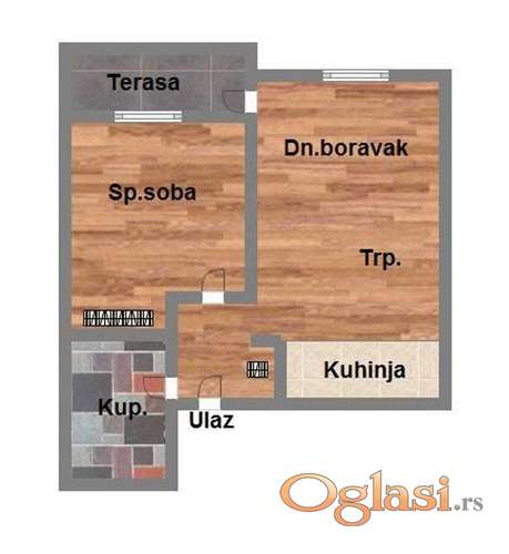 Odličan dvosoban u Petrovaradinu, 42m2