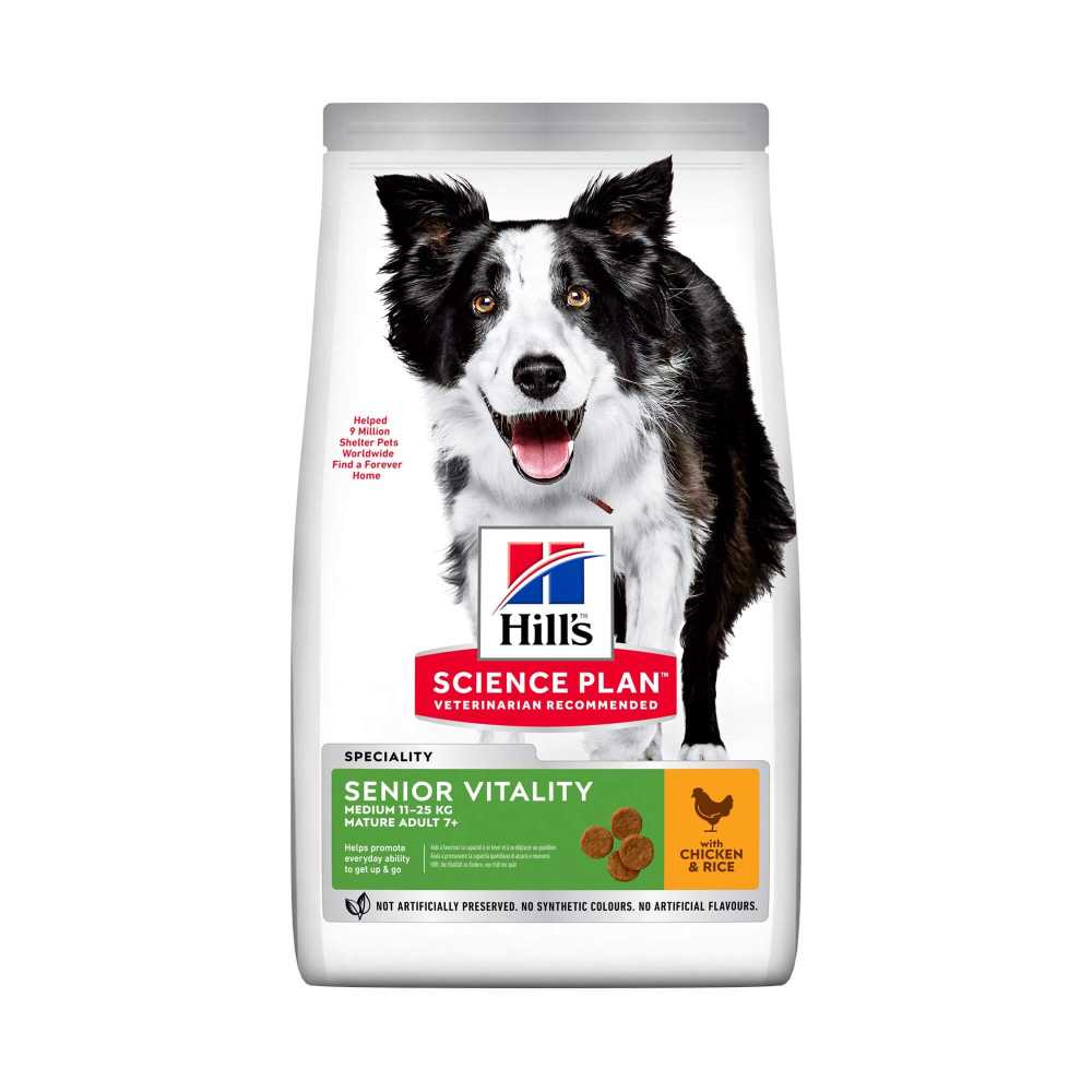 Hill's Science Plan hrana za pse Mature Medium SENIOR VITALITY - Piletina i pirinač 14kg