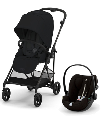 Cybex Melio Carbon kolica 2 u 1 sa auto sedištem Cloud G I-size - Magic Black &Moon Black