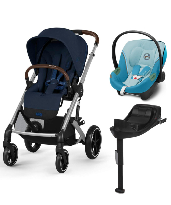 Cybex Balios S Lux kolica 3 u 1 sa auto sedištem i Isofix Bazom Aton S2 - Ocean Blue&Blue Turquoise