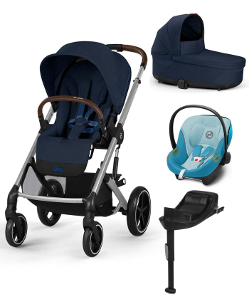 Cybex Balios S Lux kolica 4 u 1 sa auto sedištem i Isofix Bazom Aton S2 - Ocean Blue&Blue Turquoise