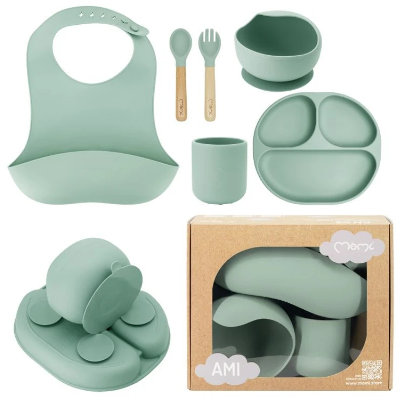 MoMi Ami silikonski set za hranjenje Mint
MoMi Ami silikonski set za hranjenje Mint