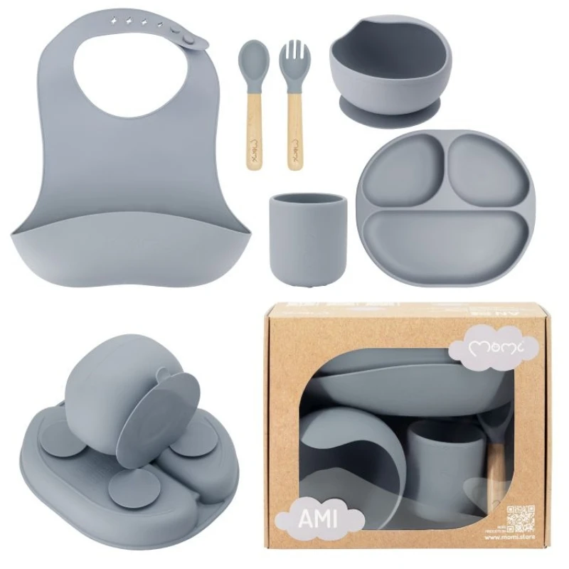 MoMi Ami silikonski set za hranjenje Grey
MoMi Ami silikonski set za hranjenje Grey