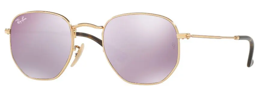 Ray-Ban Ženske naočare za sunce Hexagonal 0RB3548N 001/8O51, Zlatne boje