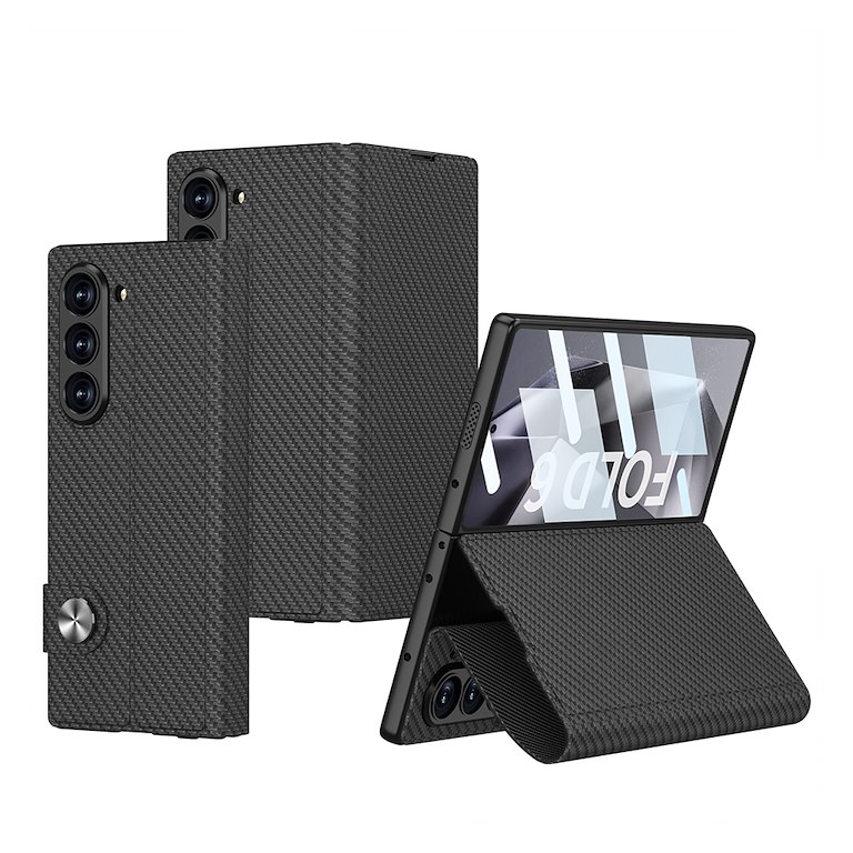 Futrola LEATHER za Samsung Galaxy Z Fold 6 5G karbon crna (GKK case) (MS)