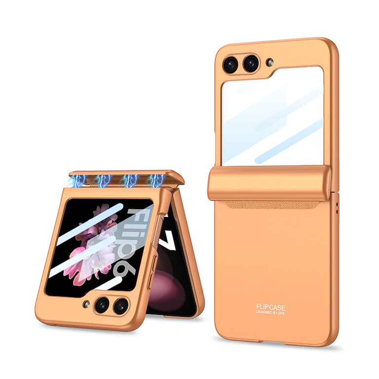 Futrola SMOOTH LINE za Samsung F741B Galaxy Z Flip 6 5G narandzasta (GKK case) (MS)