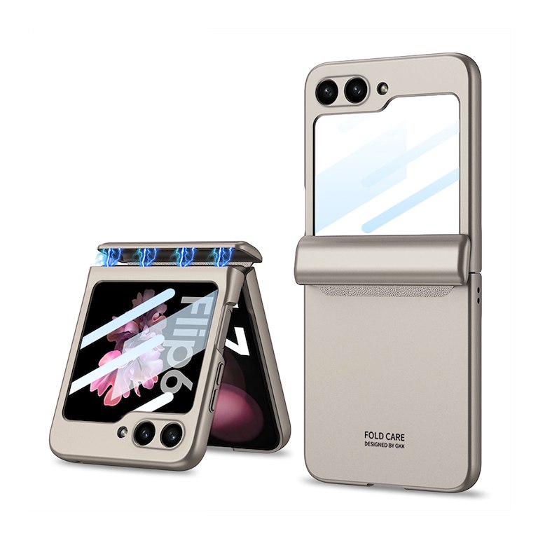 Futrola SMOOTH LINE za Samsung F741B Galaxy Z Flip 6 5G zlatna (GKK case) (MS)