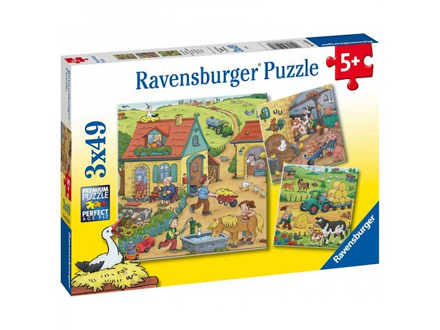 Puzzle 3x49 delova Na farmi Ravensburger 05078