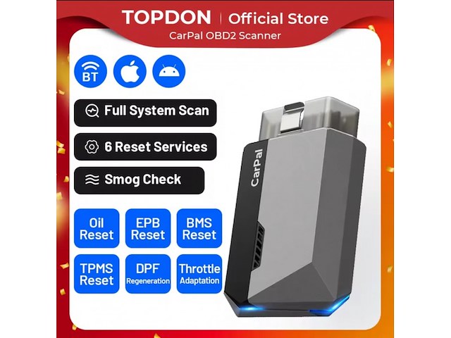 NOVO - TOPDON Carpal Bluetooth OBD2 za iOS i Android