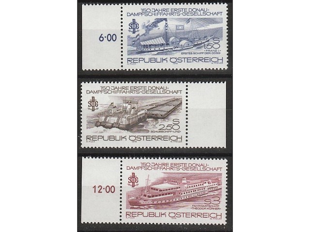 Austria-1979-First Danube Steam Shipping Company-MNH