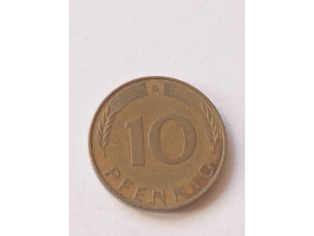 10 Pfennig 1971.g - G - Nemačka -