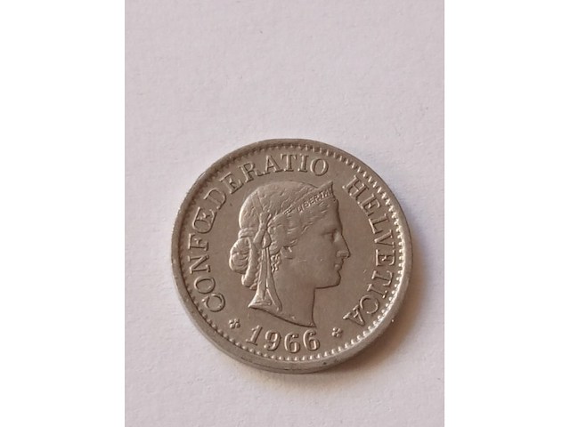 10 Rapena 1966.g - Švajcarska - LEPA Kovanica -