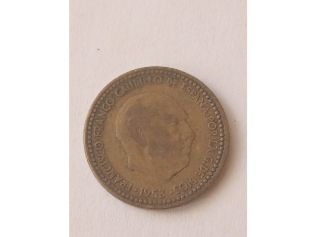 1 Una Peseta 1953.g - Španija - Francisco