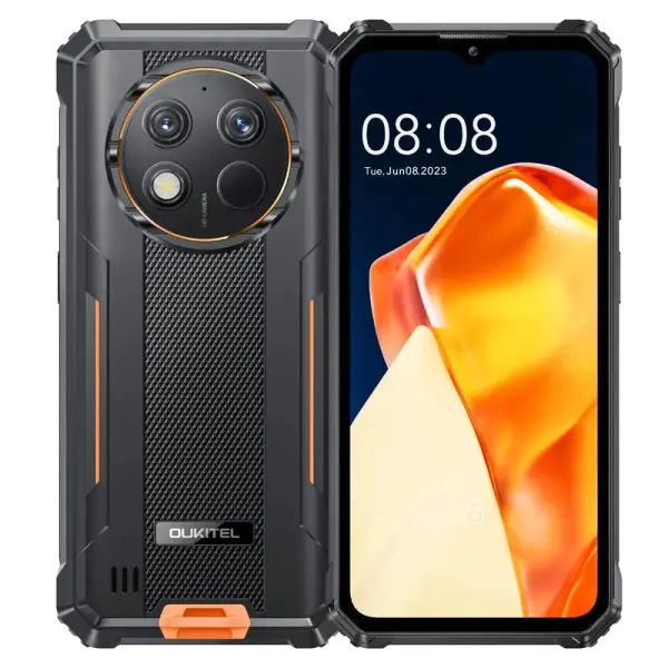 OUKITEL Mobilni telefon G1, 6.52", 576x1280, 6+18GB/256GB, 10600mAh, Hrapav, Crno-narandžasti