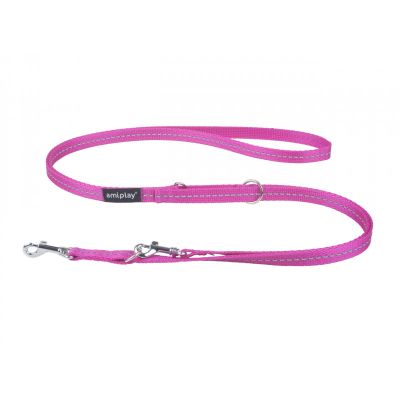 Amiplay Reflective Podesivi Povodac 6u1 L Pink 100-200cm x 2cm