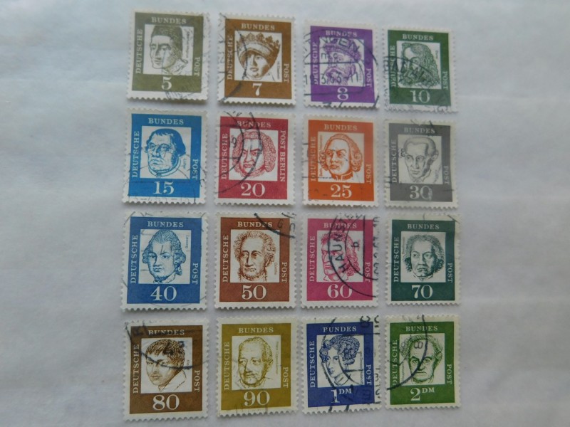 DEUTSCHE BUNDESPOST 1961 KOMPLET SERIJA