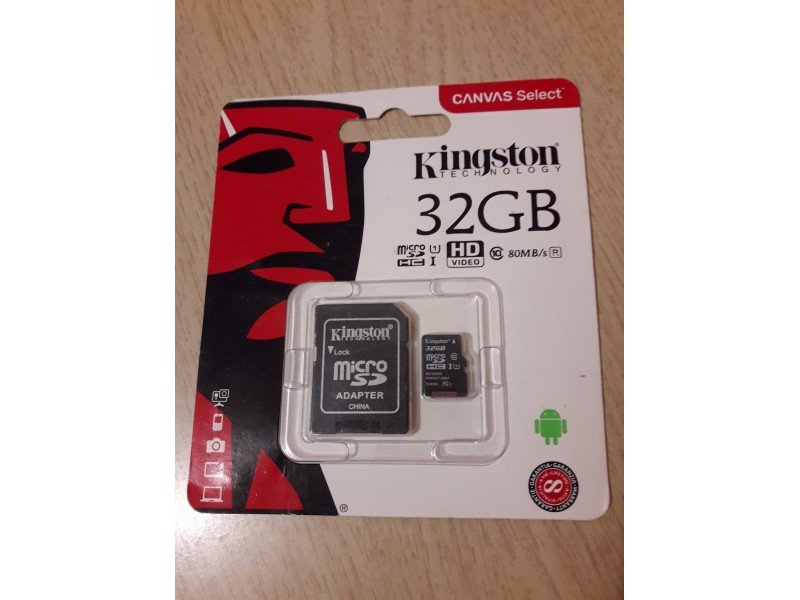 Memorijska kartica - Kingston 32GB + Adapter - Novo