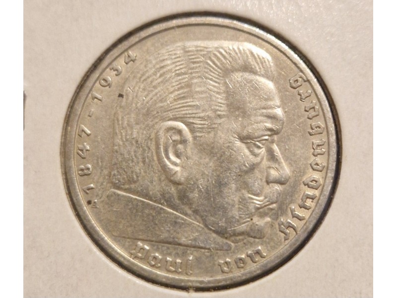 5 Reichsmark 1938 Srebro, 0.900