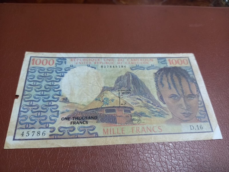 KAMERUN 1.000 FRANAKA 1974 RR