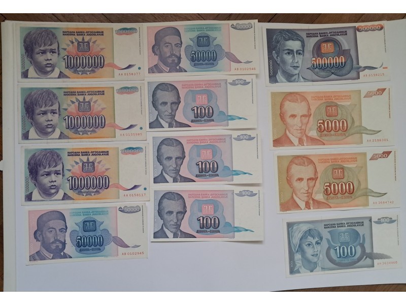 UNC NOVČANICE INFLACIJA LOT 4