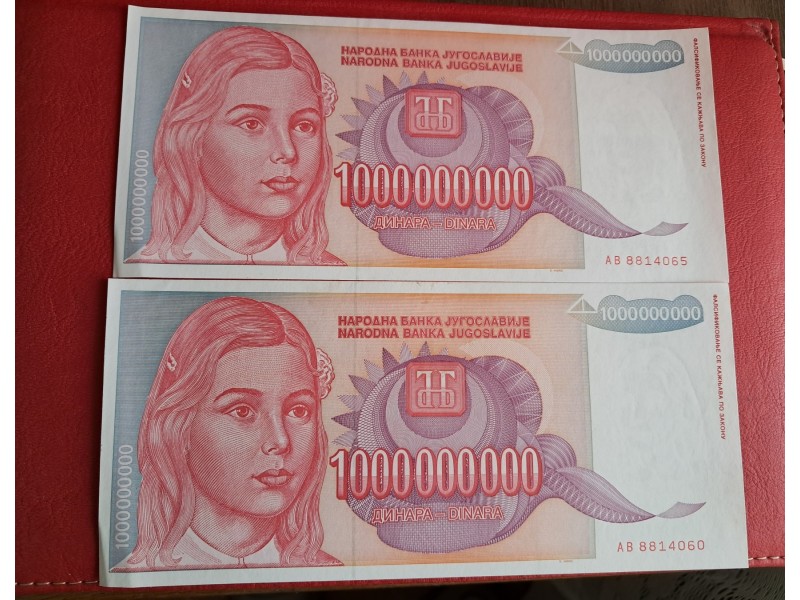 2 X 1 MILIJARDA 1993 aUNC