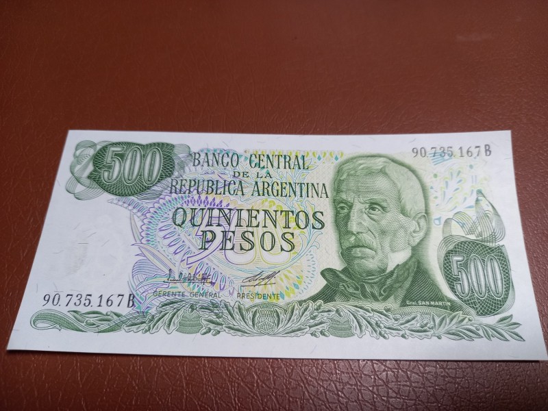 ARGENTINA 500 PEZOSA 1979 UNC