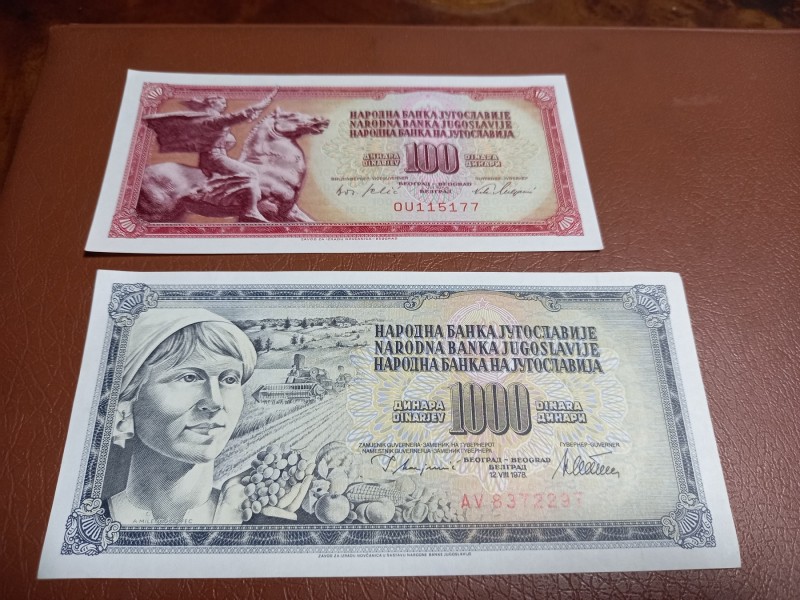 Lot 1.000 Din1978 i 100 din1965 6 cifara