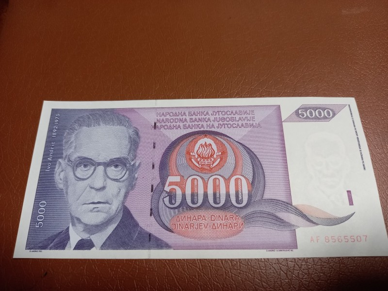 5.000 DINARA 1991 UNC