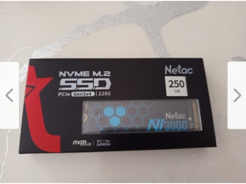 SSD PCIe Netac 250gb