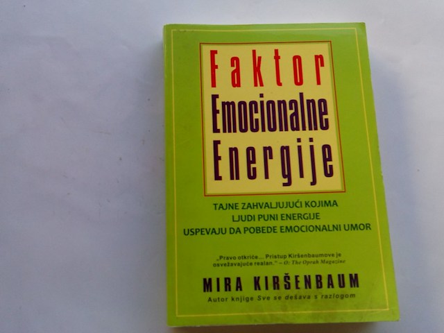 Faktor emocionalne energije, Mira Kiršenbaum, beoknjiga