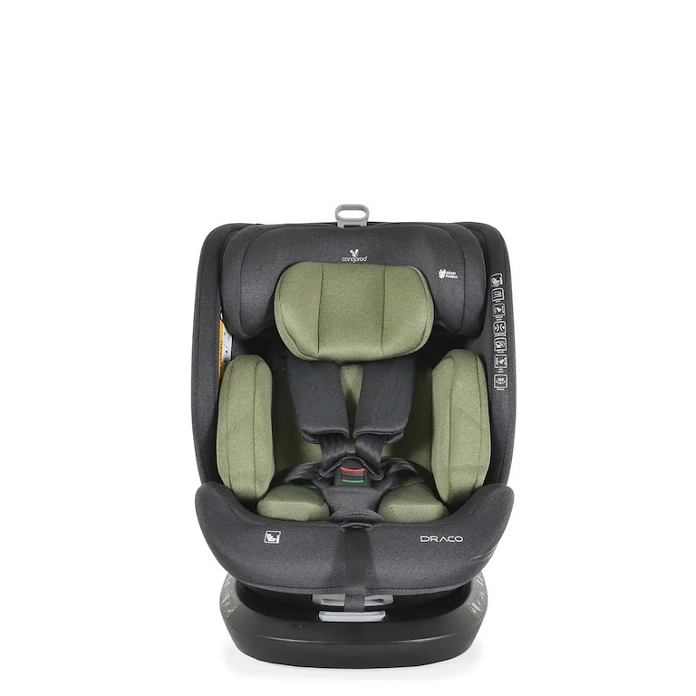 CANGAROO Autosedište za bebe sa isofix-om Draco - Olive Green