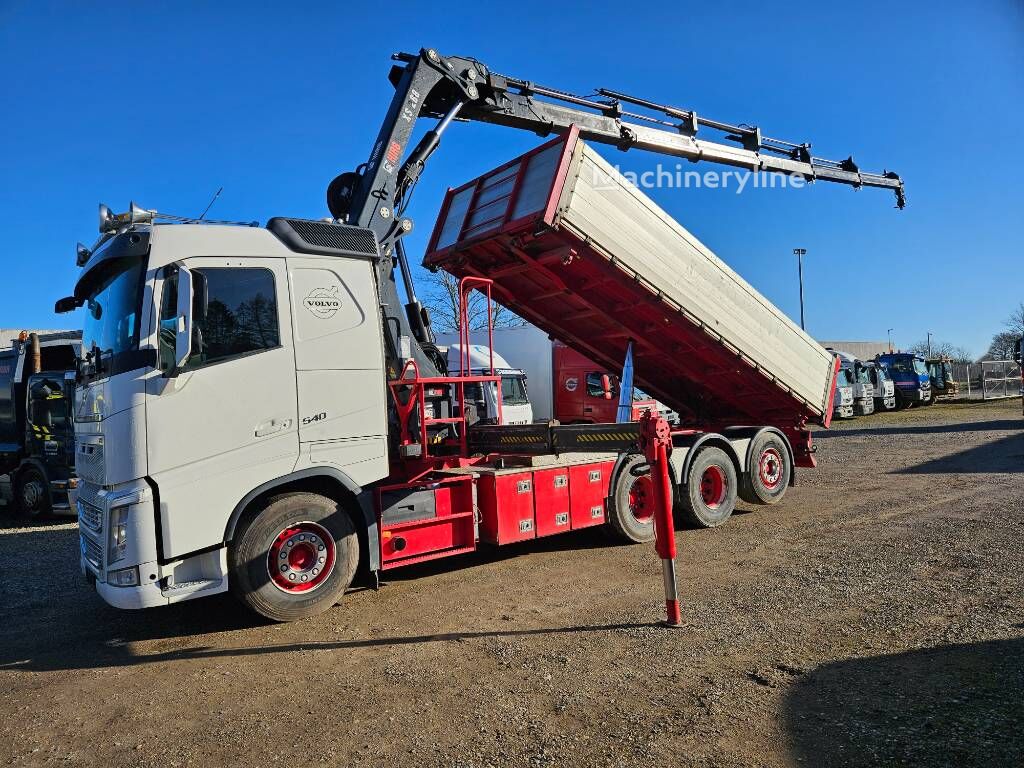 Volvo FH 540 8x4/4 // Tipper // Hiab 288 E-6 HIPRO pokretna dizalica