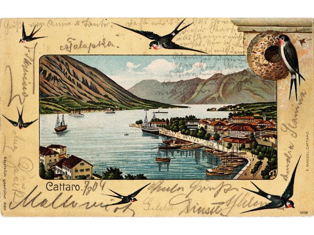 Kotor 1904 - Umetnicka sa pticama RR- Crna Gora