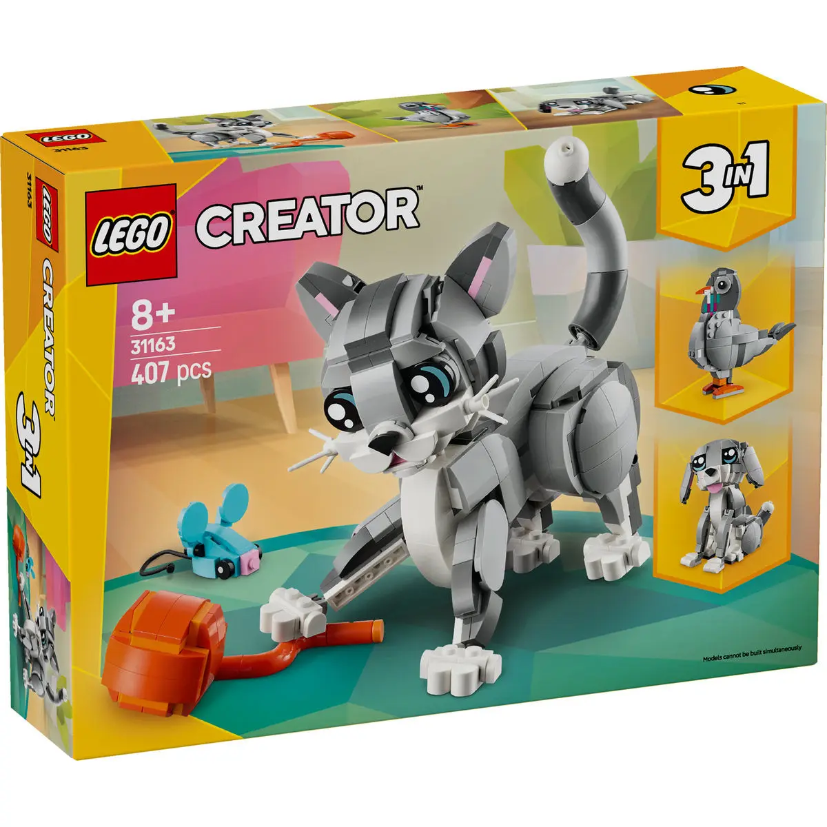 LEGO Creator 3u1 Zabavna mačka 31163