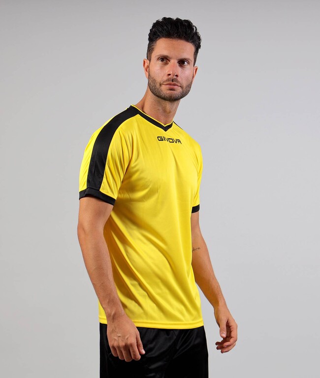 SHIRT REVOLUTION INTERLOCK GIALLO/NERO Tg. 2XL