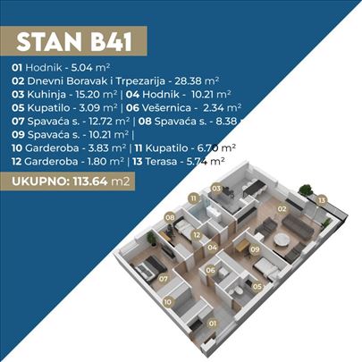 Stara Pazova, Stara Pazova, Stan, 5.0, 113,38m2