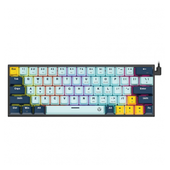 Tastatura Mehanicka Gaming Fantech MK874 RGB Atom 63 SkyBlue (red switch)