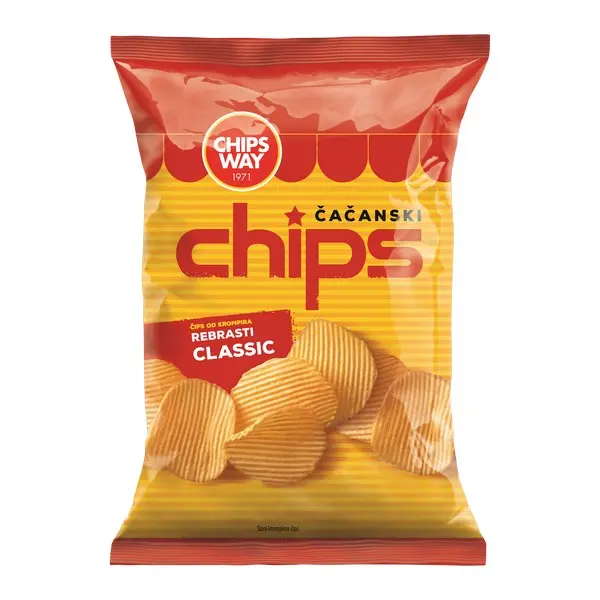 CHIPS WAY Nelt Čips Classic rebrasti, 150g