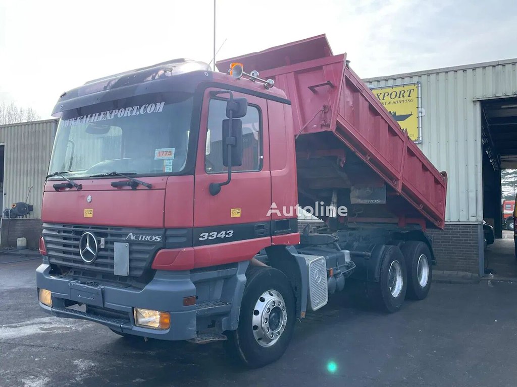 Mercedes-Benz Actros 3343 Kipper 6x4 V6 Manual Gearbox Full Steel Good Conditi kiper