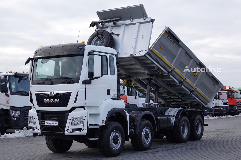 MAN TGS 41.460 / 8x8 / WYWROTKA / 3 STRONNA / BORDMATIC / HYDROBURTA kiper