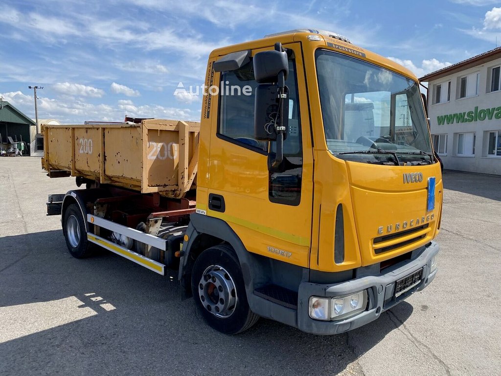 IVECO EUROCARGO 100E17 hákový natahovac kontajnerov, EURO 3, manuál VI kiper