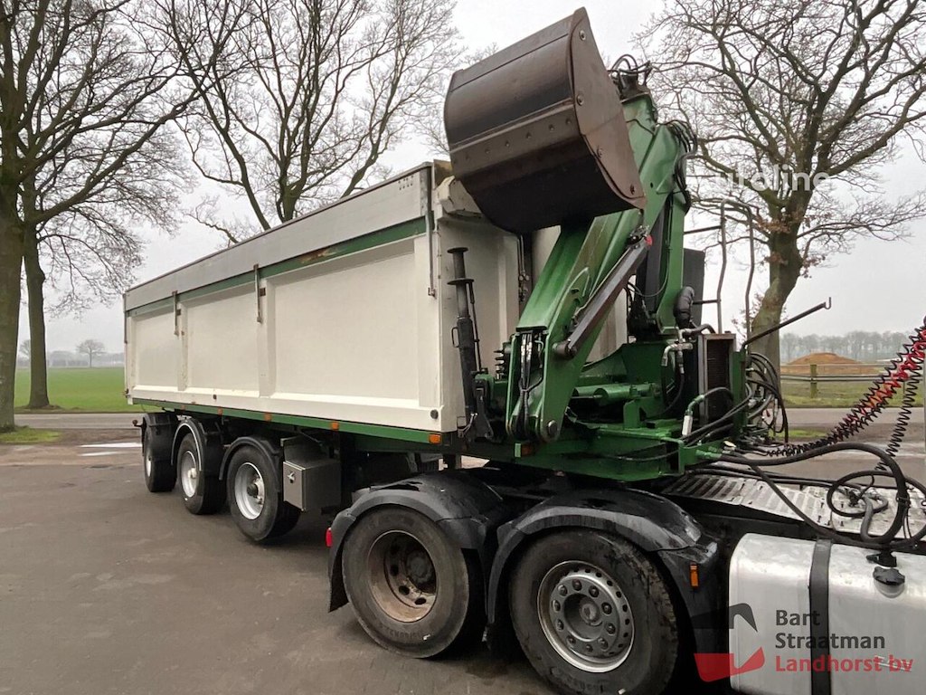 ATM OKA 15/30 3 Assen kiptrailer met HMF 1643 Z2 Kraan As 1 en 3 ges poluprikolica kipera