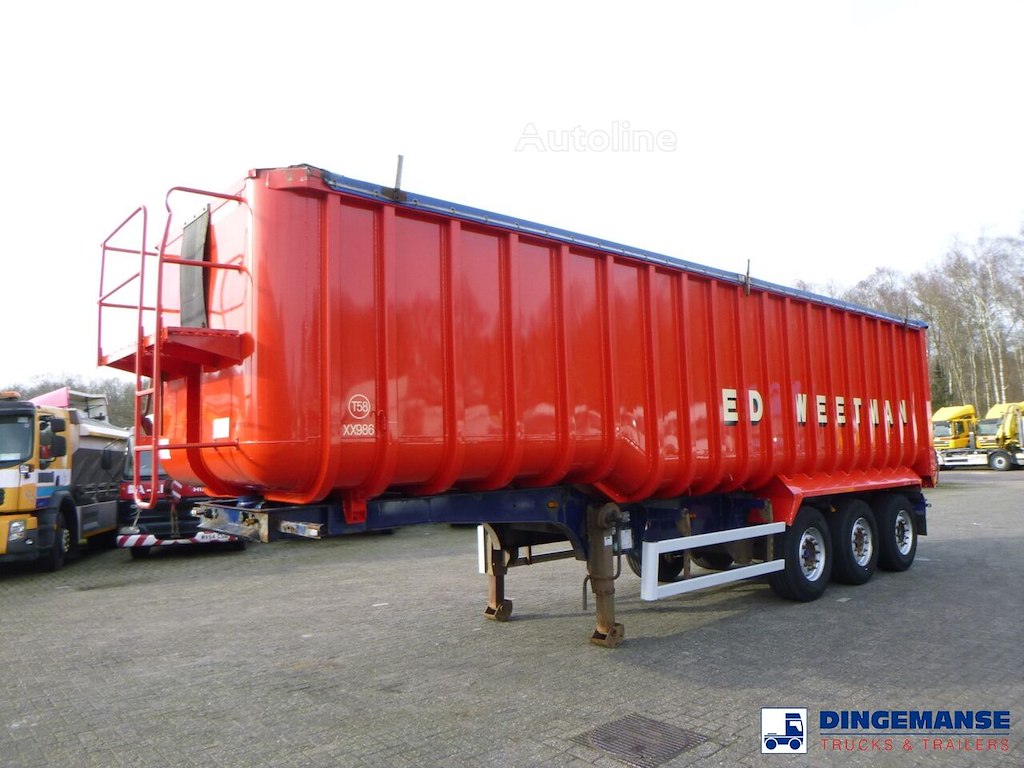 Fruehauf Tipper trailer alu 52 m3 + tarpaulin poluprikolica kipera