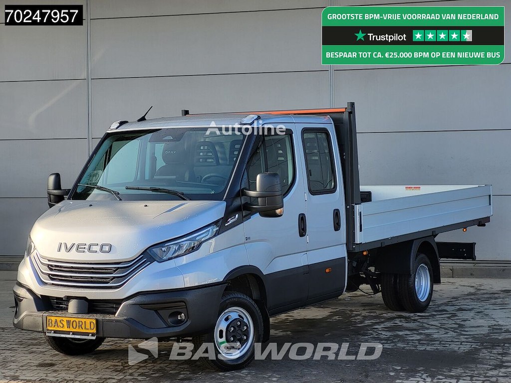 Novi IVECO Daily 35C18 3.0 180PK Nwe model 2025 Dubbel Cabine Open laadbak kamion s ravnom platformom < 3.5t