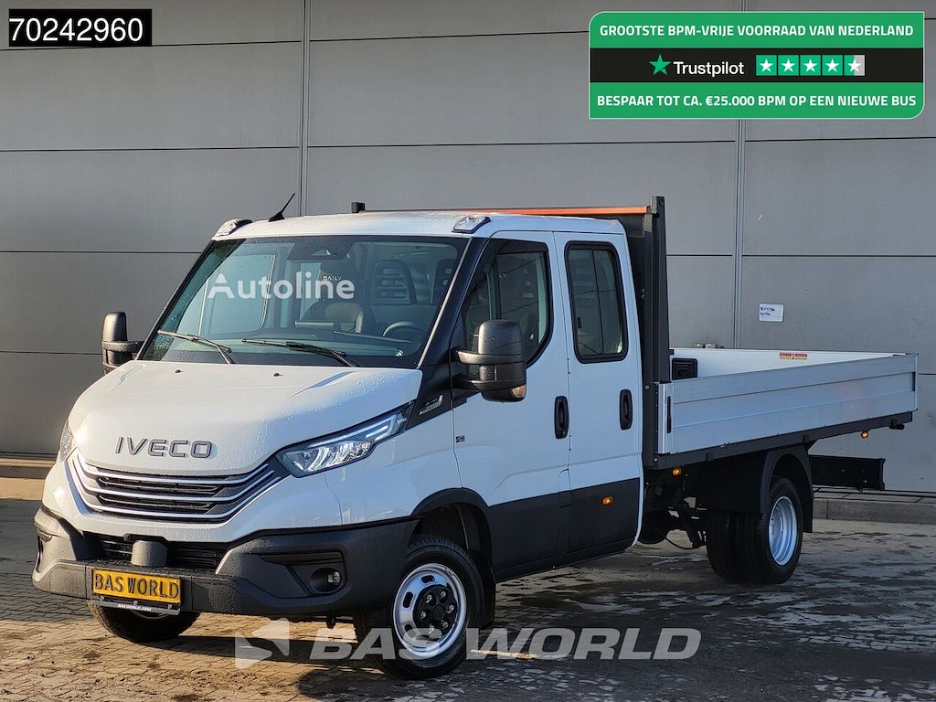 Novi IVECO Daily 35C18 3.0 180PK Nwe model 2025 Dubbel Cabine Open laadbak kamion s ravnom platformom < 3.5t