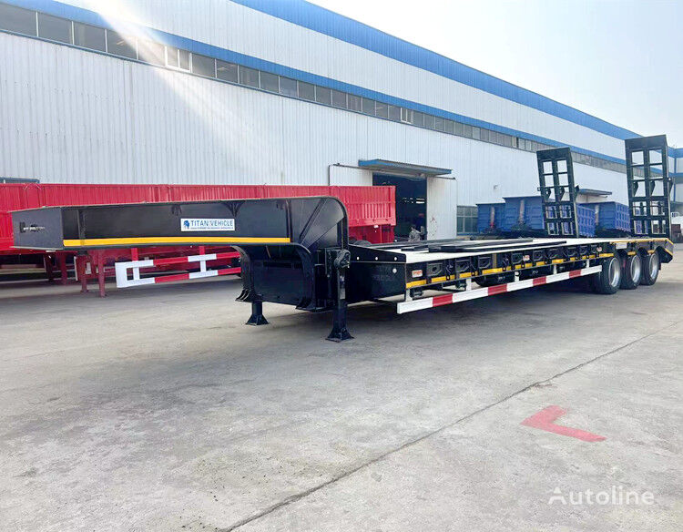 Nova Titan 3 axle 40 feet low bed trailer manufacturers poluprikolica sa niskom platformom