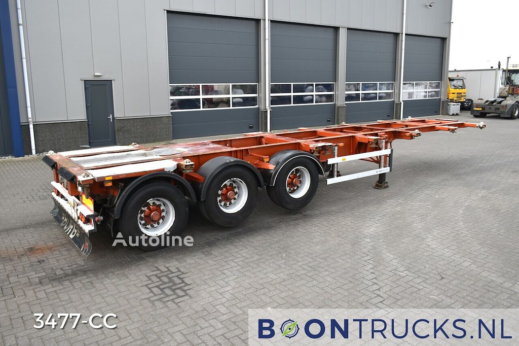 Burg BPO 12-27 CCXHX TANK CHASSIS | 2x20-30-40ft * ADR * 2x LIFT AXLE poluprikolica za prevoz kontejnera